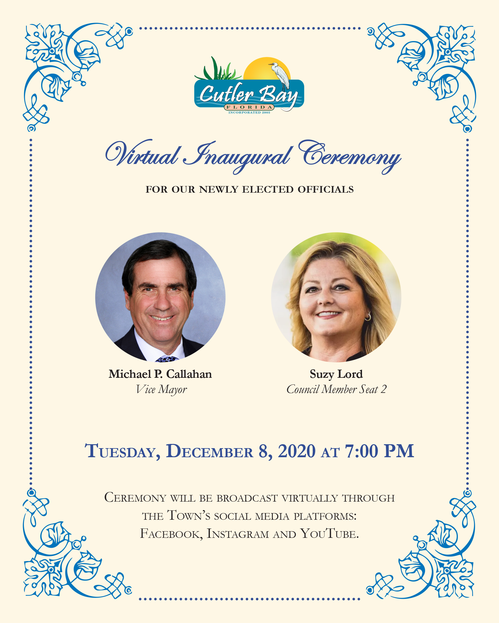 Virtual Swearing-In Ceremony | Town of Cutler Bay Florida