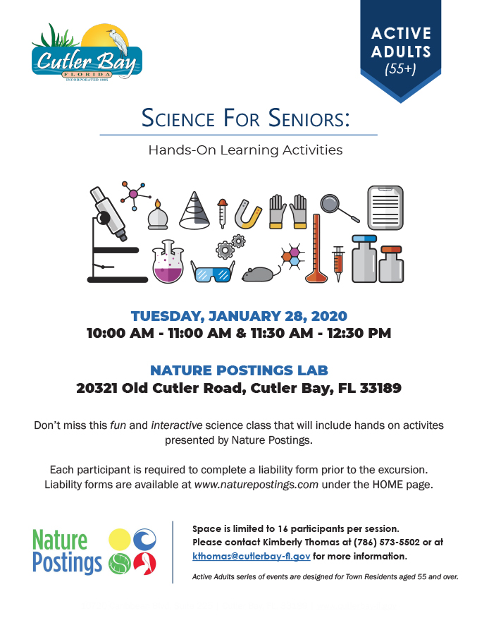 Active Adults: Science for Seniors | Town of Cutler Bay Florida