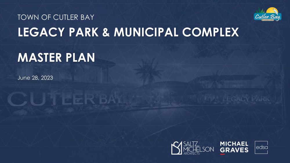 Mayor Meerbott Announces Final Design Master Plan for the Legacy Park and Municipal Complex ...